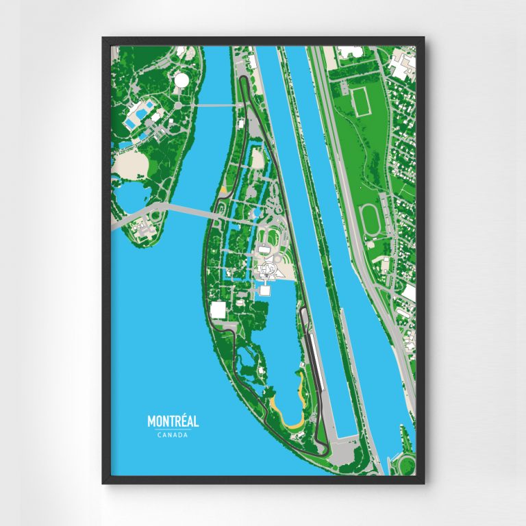 Circuit Gilles Villeneuve - Montréal Circuit Map - Grand Prix Art